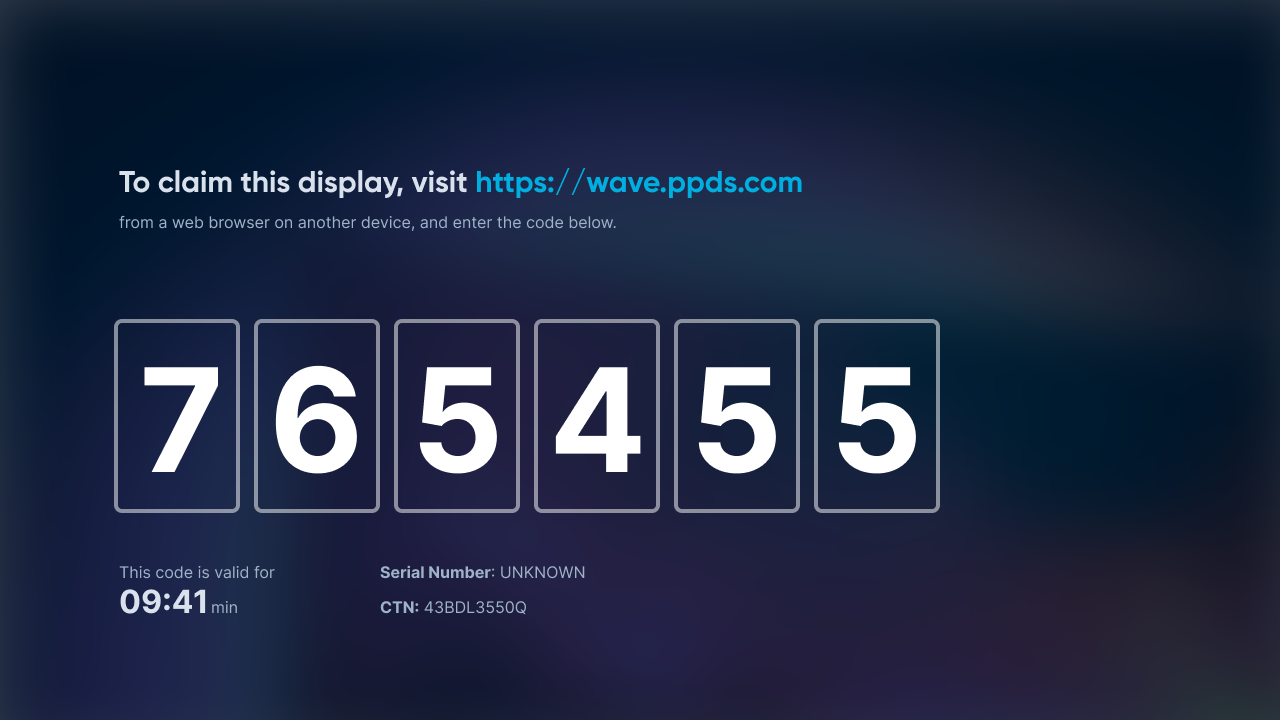 Claim code in Wave app