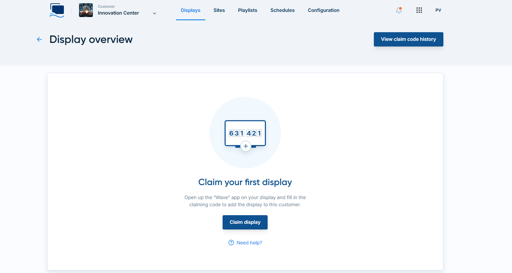 Empty dipslay overview
